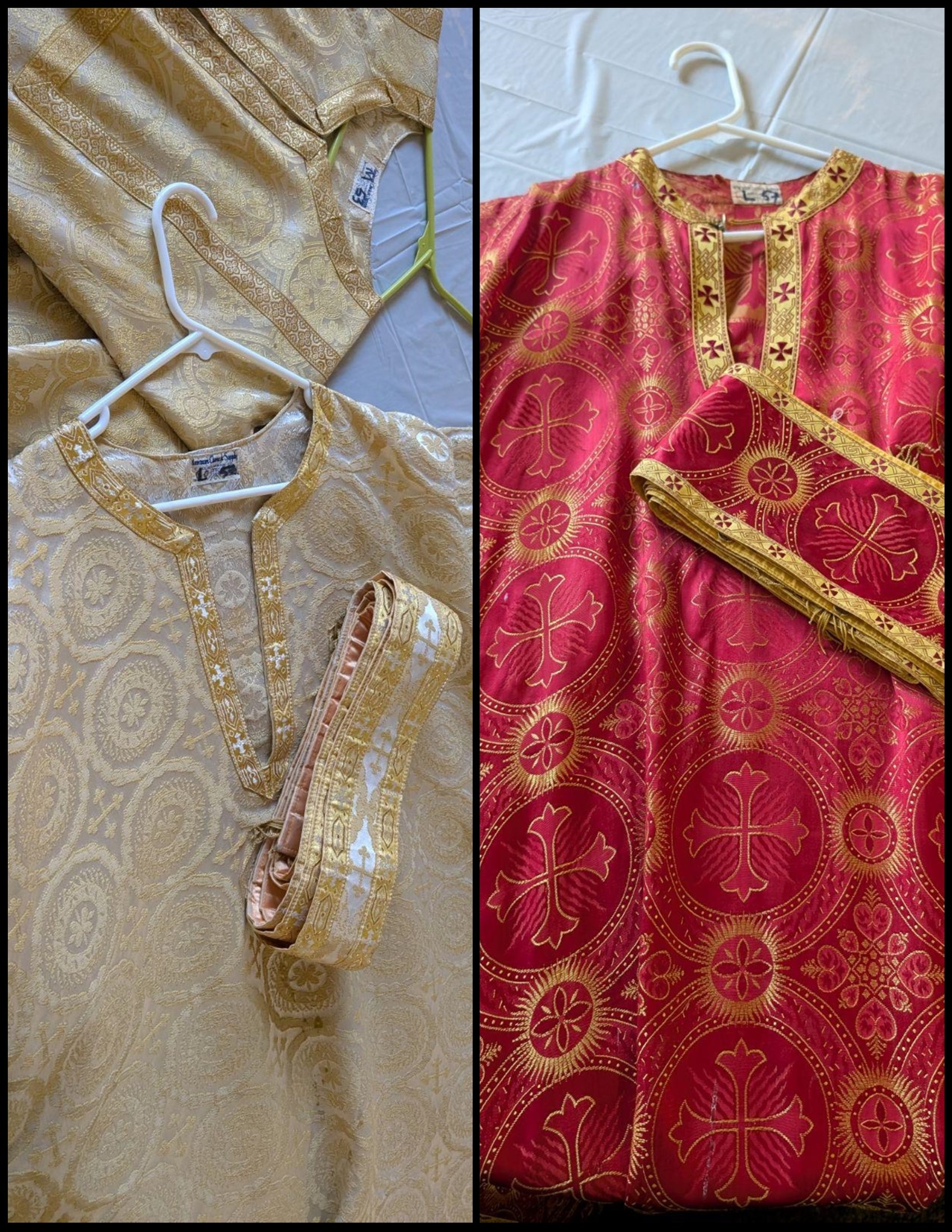 36 Gold and 6 Red Altar Boy Robes with Belts | Clearinghouse of ...